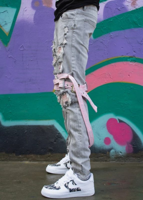 Locked and Loaded Jeans With Straps - Best Price - MOLOOCO