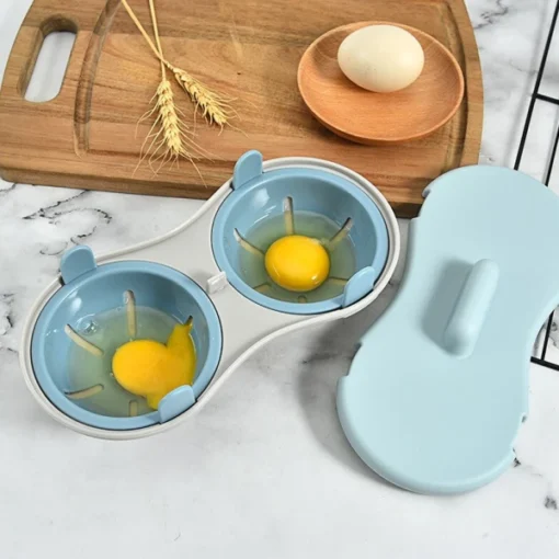 Double Layer 2 Egg Microwave Steamed Egg Box - Buy Today Get 55% Discount